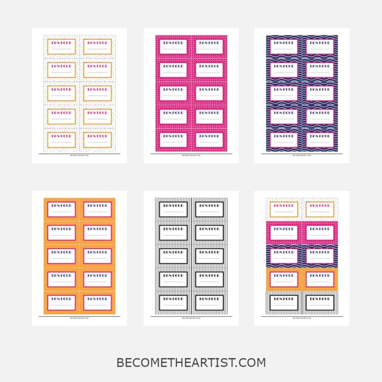 "BON POUR" à imprimer - vierge - 5 motifs | Boutique de Printables